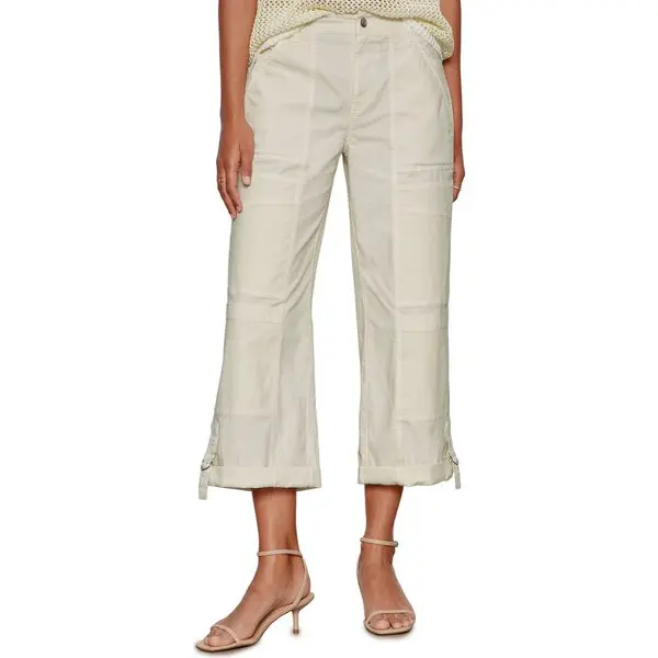 Sanctuary Angels Stretch Cotton Cargo Pants - Washed Lemon Yellow