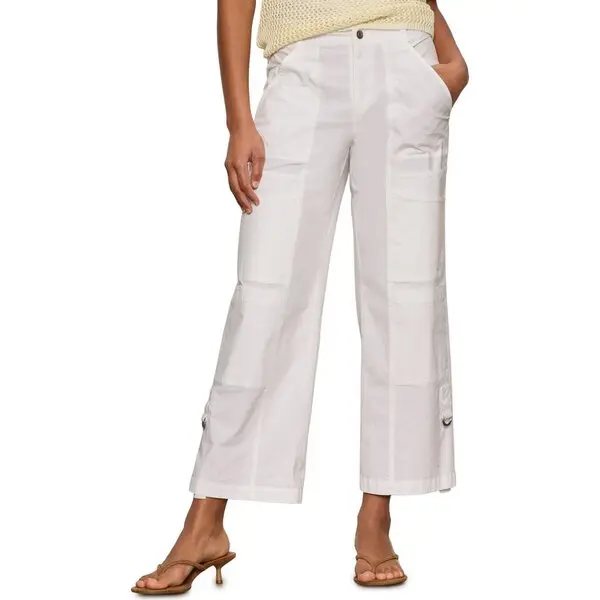 Sanctuary Angels Stretch Cotton Cargo Pants - White