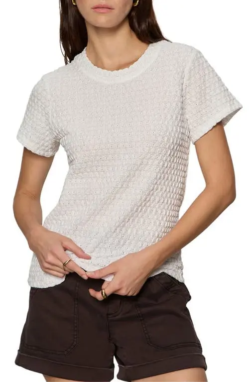 Sanctuary Perfect Puckered Lace T-shirt - White
