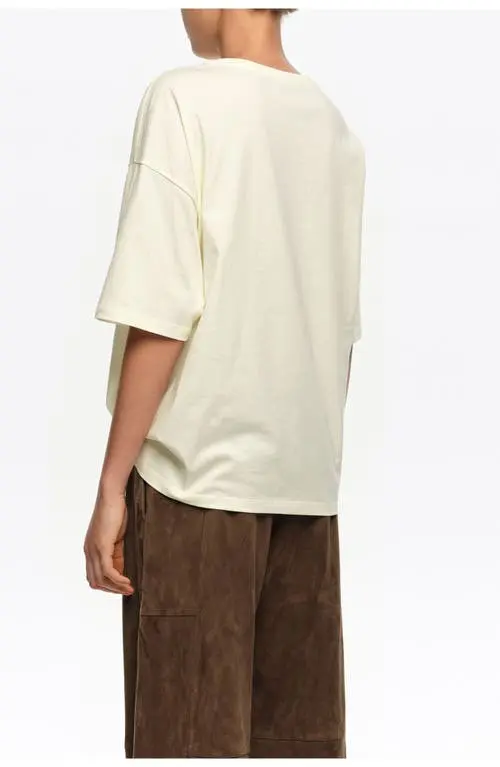 Bimba Y Lola Floral Logo T-shirt - Ivory