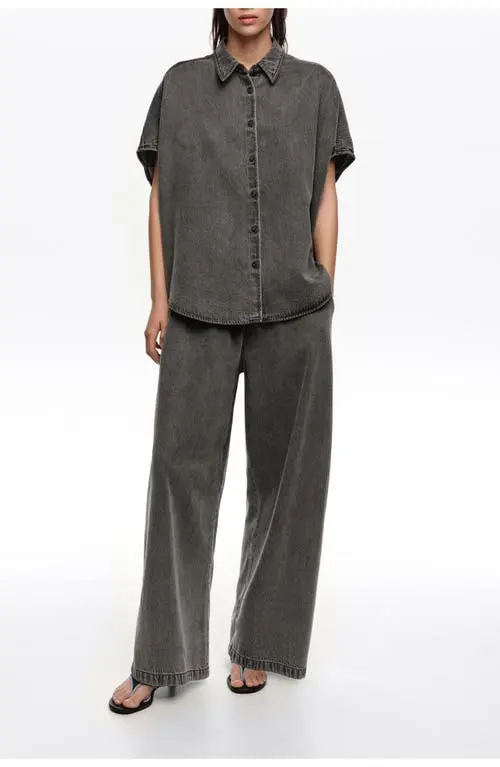 Bimba Y Lola Washed Fluid Jogger Trousers - Washed Black