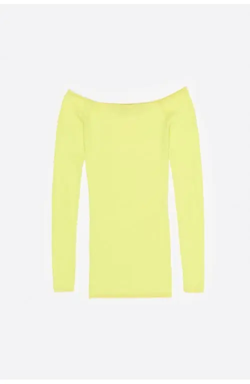 Bimba Y Lola Ribbed Fitted Sweater - Lime