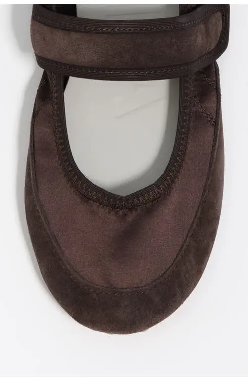 Bimba Y Lola Velcro Ballerina Sneaker - Chocolate
