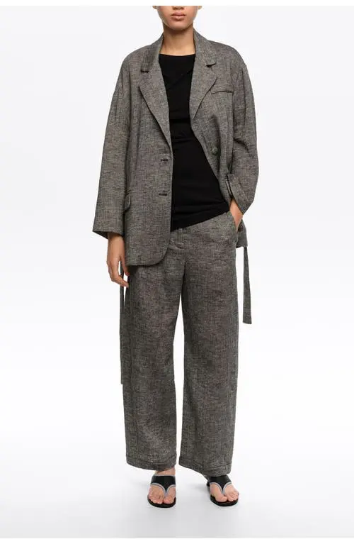 Bimba Y Lola Linen Tailored Jacket