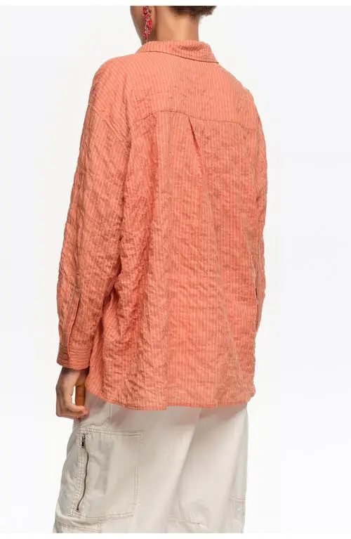 Bimba Y Lola Embossed Cotton Shirt