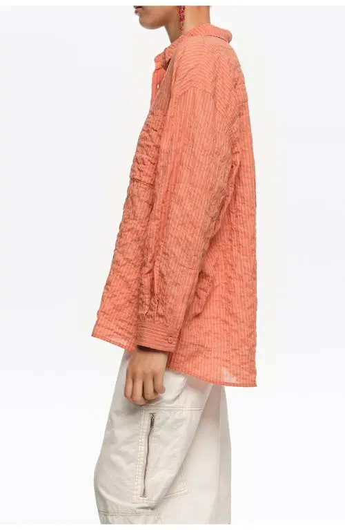 Bimba Y Lola Embossed Cotton Shirt