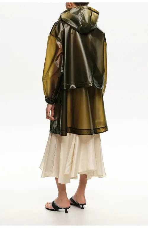 Bimba Y Lola Transparent A-line Trench Coat - Olive