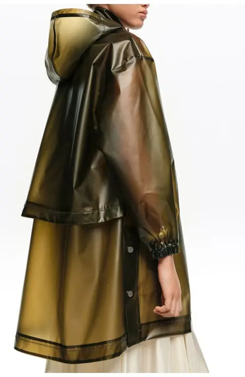 Bimba Y Lola Transparent A-line Trench Coat - Olive