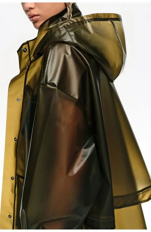 Bimba Y Lola Transparent A-line Trench Coat - Olive
