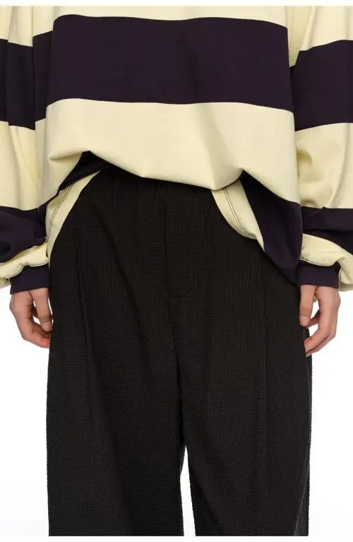 Bimba Y Lola Textured Bell-bottom Trousers - Black