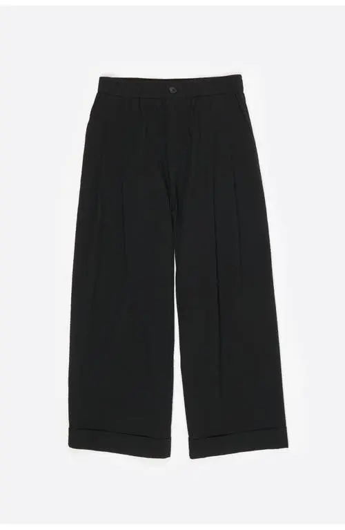 Bimba Y Lola Textured Bell-bottom Trousers - Black