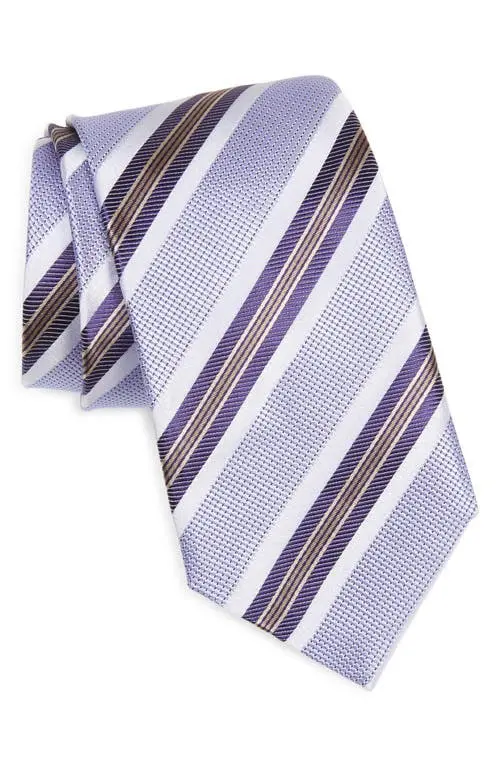 Canali Diagonal Stripe Silk Tie