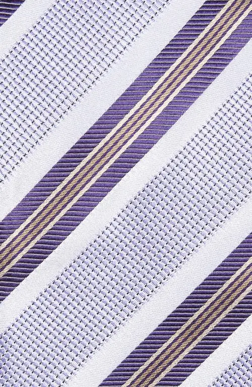 Canali Diagonal Stripe Silk Tie