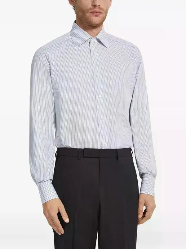 Zegna Striped-pattern Cotton Shirt