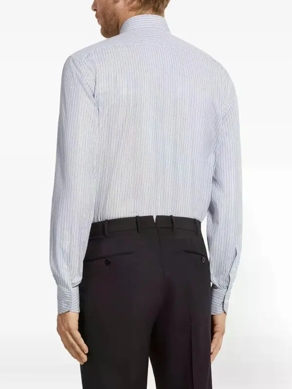 Zegna Striped-pattern Cotton Shirt