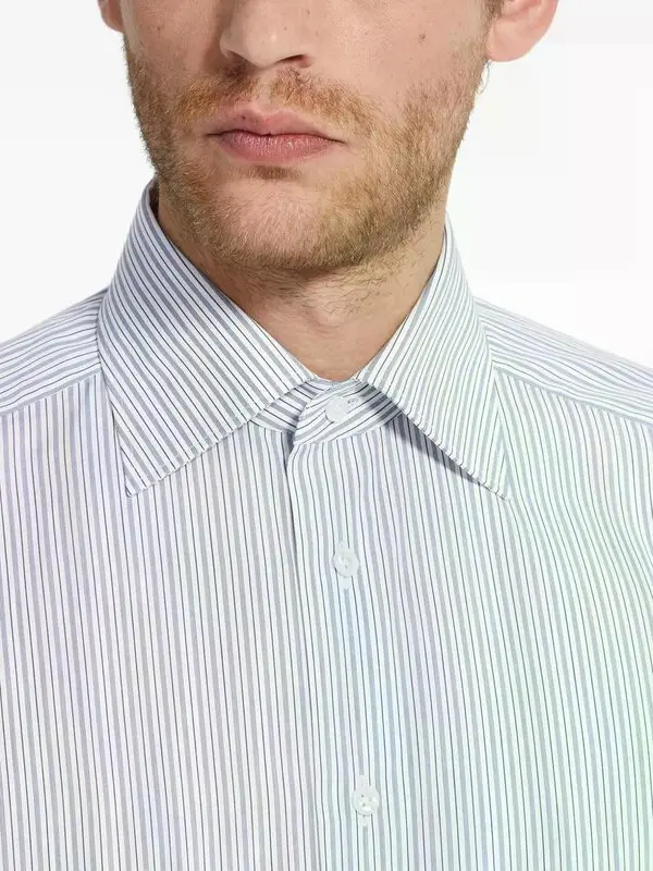 Zegna Striped-pattern Cotton Shirt