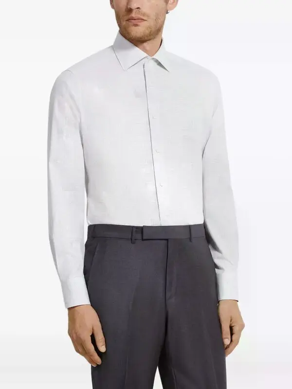 Zegna Checked-pattern Cotton Shirt