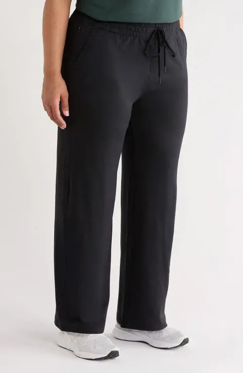 Zella Straight Leg Knit Sweatpants - Black