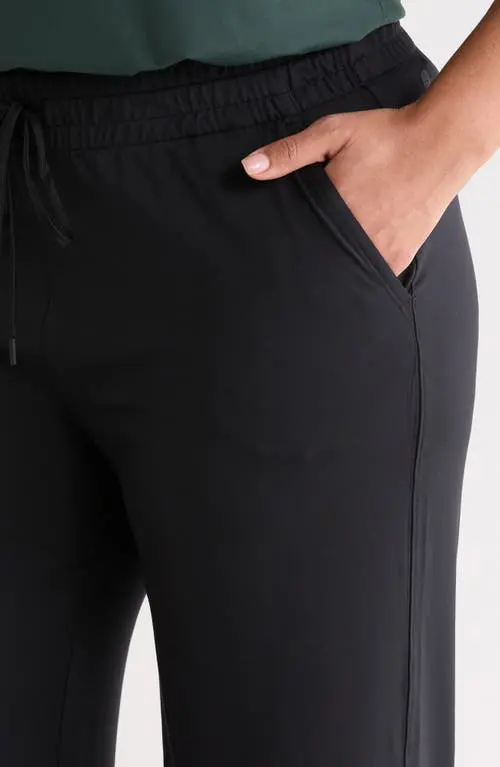Zella Straight Leg Knit Sweatpants - Black