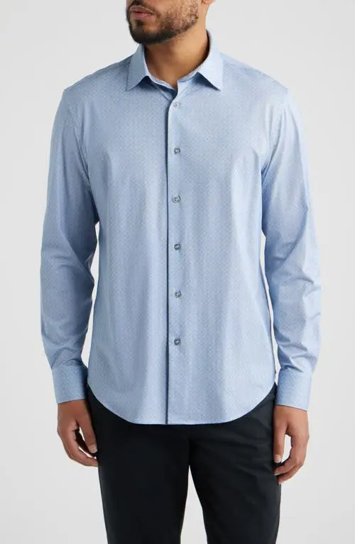 Bugatchi James Ooohcotton® Linked Medallion Print Button-up Shirt