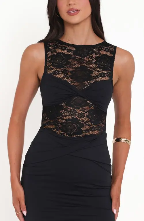 PETAL & PUP Tinashe Lace Body-con Midi Dress