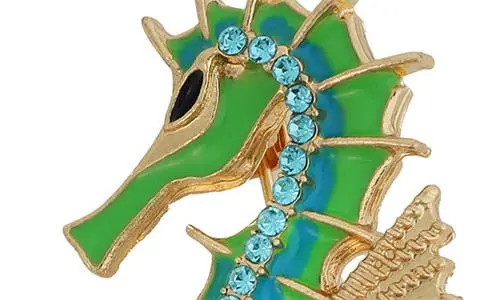 PANACEA Seahorse Brooch - Turquoise