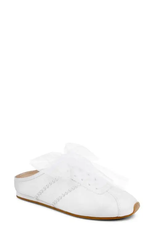 Badgley Mischka Willy Mule Sneaker - White Crepe