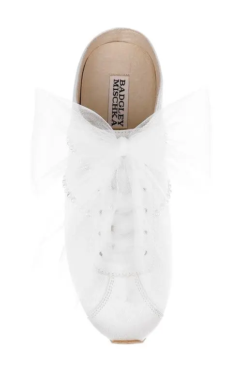Badgley Mischka Willy Mule Sneaker - White Crepe