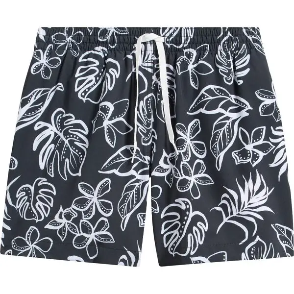 CHUBBIES 5.5-inch Swim Trunks - Black Pattern Base Plaids