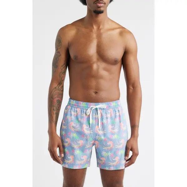 CHUBBIES Rock-a-crocks Lined 5.5-inch Swim Trunks - Dusty Blue