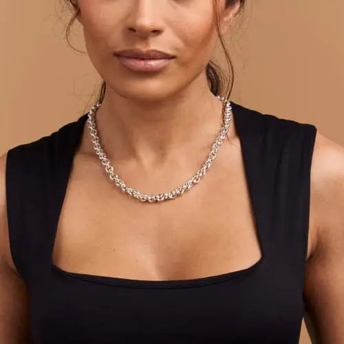 AMY KAHN Wide Round Belcher Chain Necklace