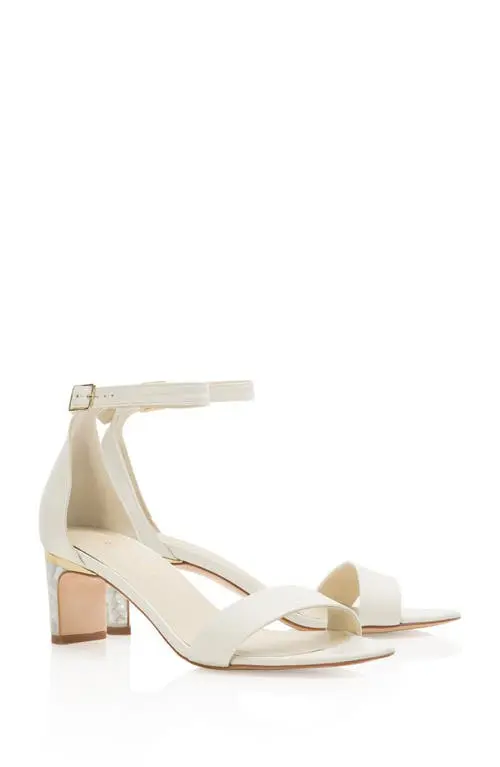 FREYA ROSE Chloe Ankle Strap Pearl Heel Sandal - Ivory