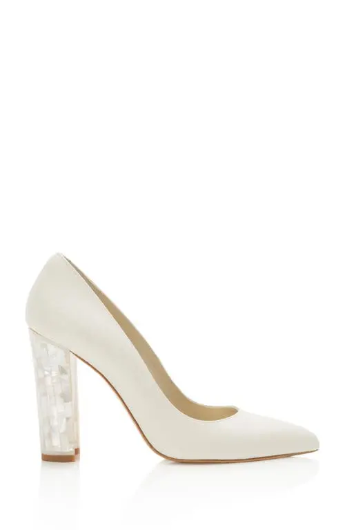 FREYA ROSE Camille Pointed Toe Pearl Heel Pump - Ivory