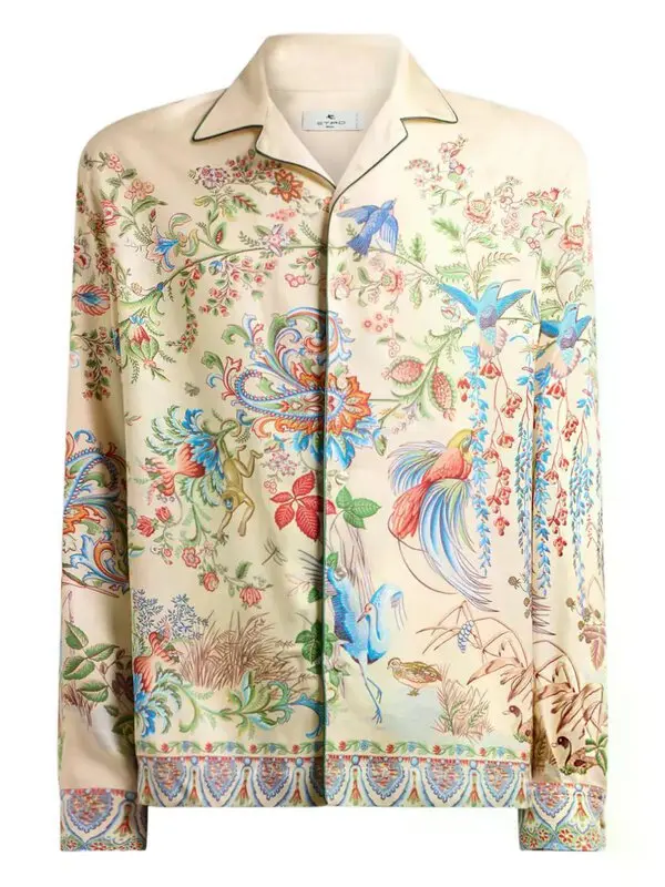 Etro Twill Bowling Shirt - Neutrals