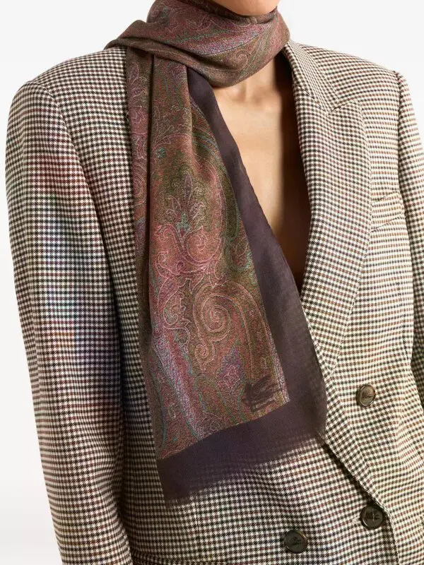 Etro Floral Paisley Scarf - Brown