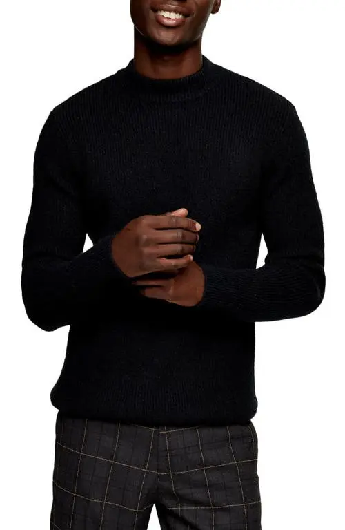 Topman Mock Neck Sweater
