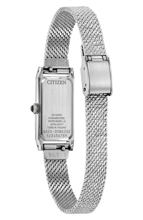 Citizen Fio Tank Mesh Strap Watch