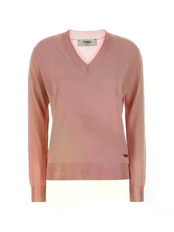 Fendi V-neck Stretch Sweater