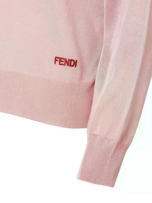 Fendi V-neck Stretch Sweater