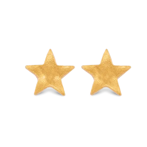 7879 Star Stud Earrings - Gold 18k