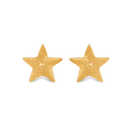 7879 Star Stud Earrings - Gold 9k