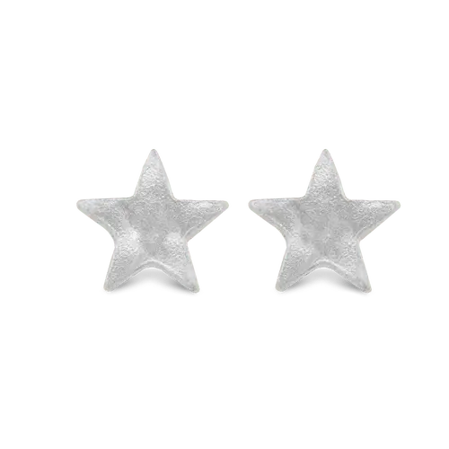 7879 Star Stud Earrings - Platinum