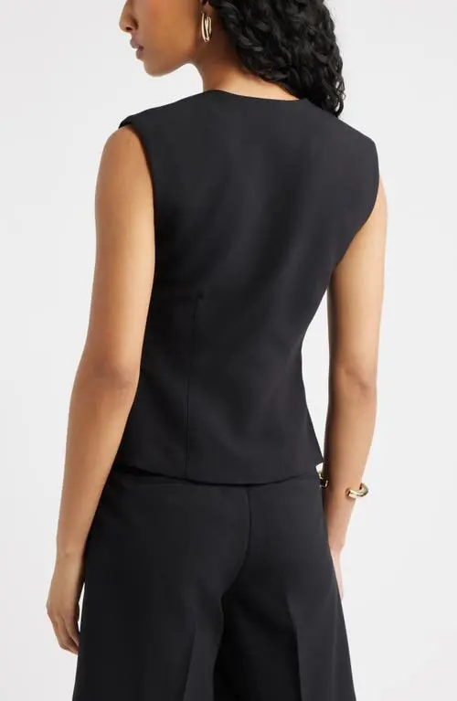 OPEN EDIT The Icon Darted Vest - Black