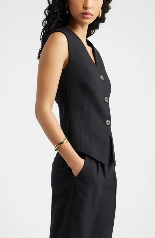 OPEN EDIT The Icon Darted Vest - Black