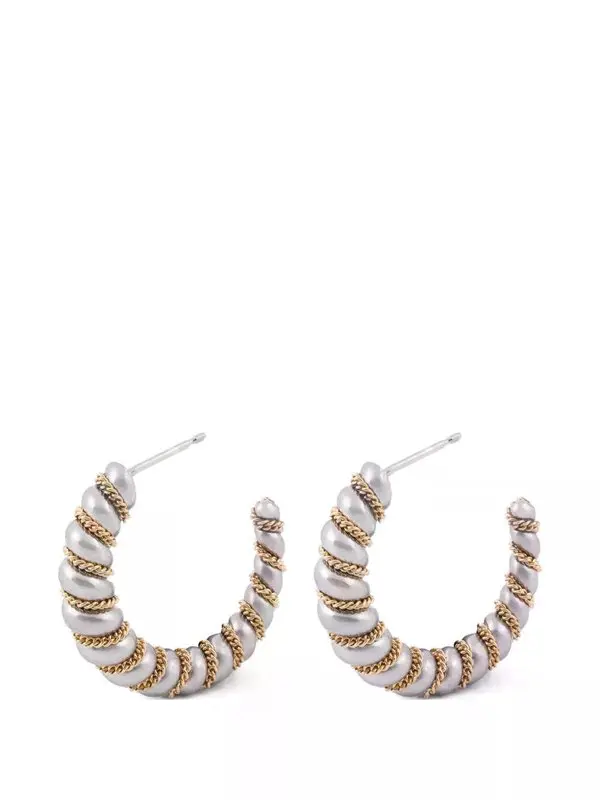 NORMA JEWELLERY Lynx Twist Hoop Earrings - Silver