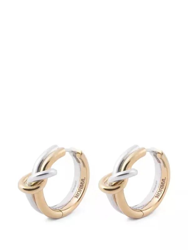 NORMA JEWELLERY Hydra Knot-detail Hoop Earrings - Silver