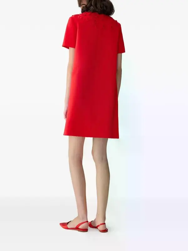 Carolina Herrera Embroidered Mini Dress - Red