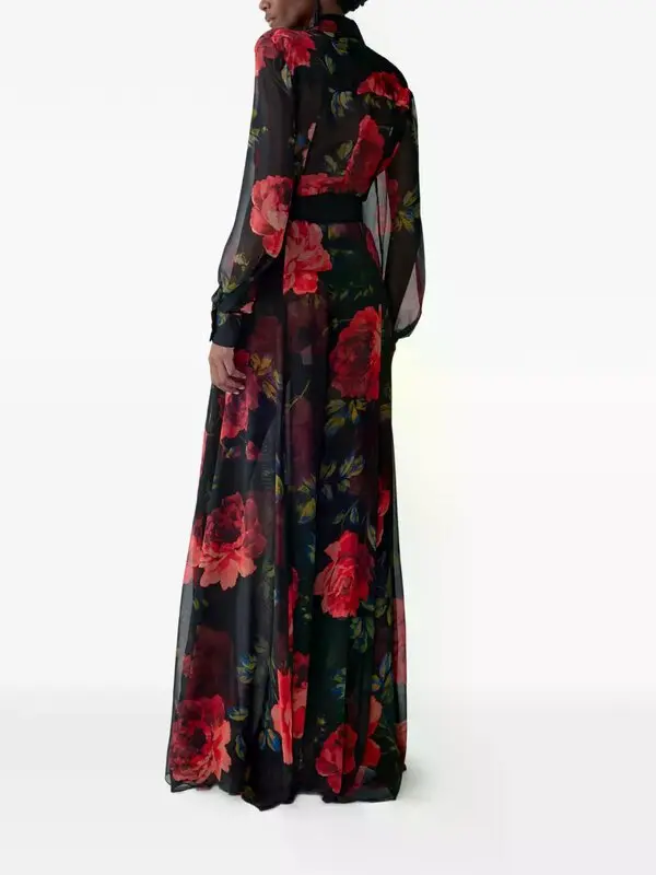 Carolina Herrera Rose-print Chiffon Shirt