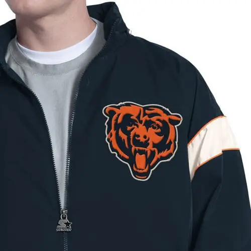 STARTER Chicago Bears The Gust Full-zip Hoodie