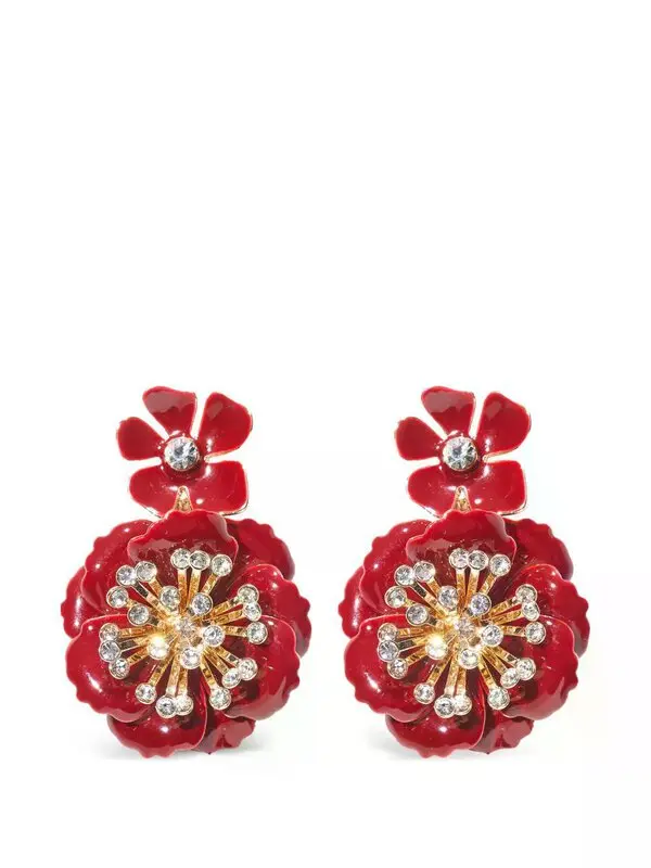 Carolina Herrera Flower Dangle Earrings
